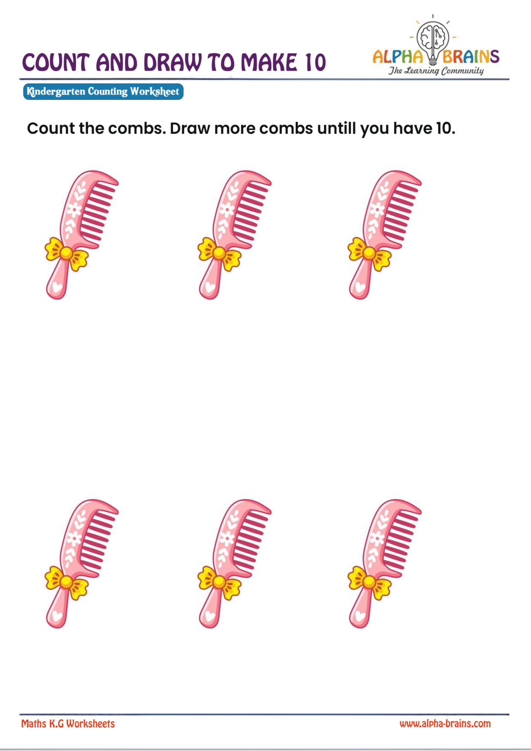 Count and draw to make 10 – Alpha Brains