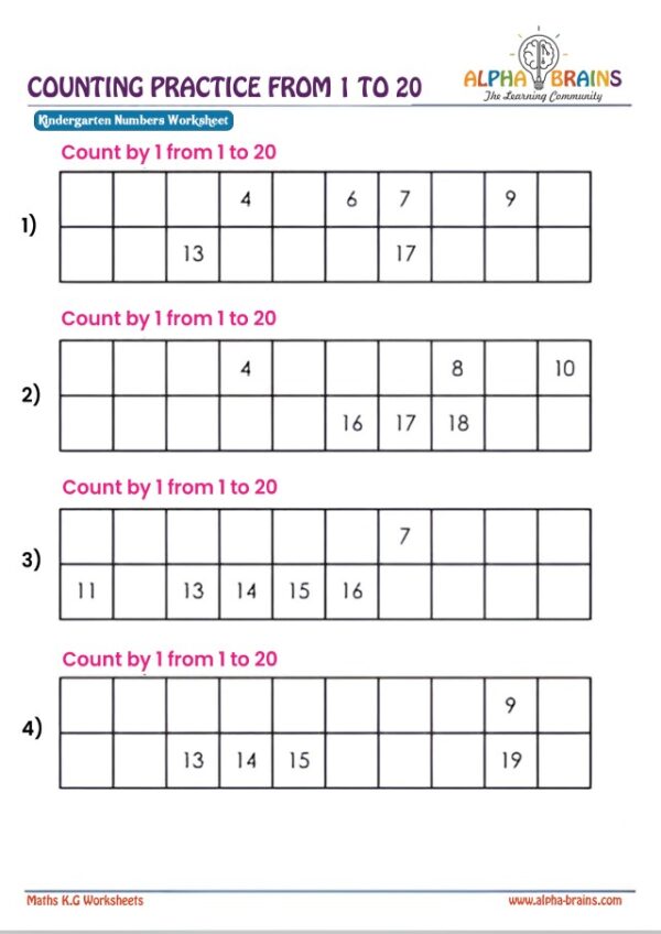 Fill in the missing numbers – Alpha Brains